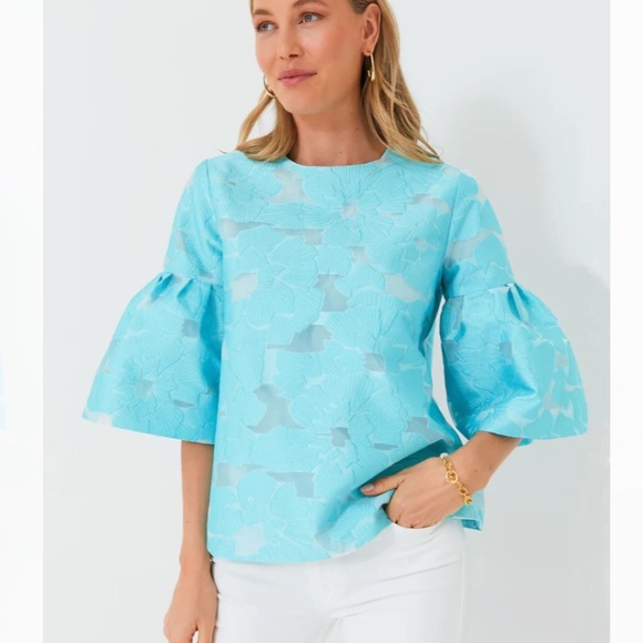 Tuckernuck | Tops | Cyan Fil Coupe Harper Bell Sleeve Blousetuckernuck ...
